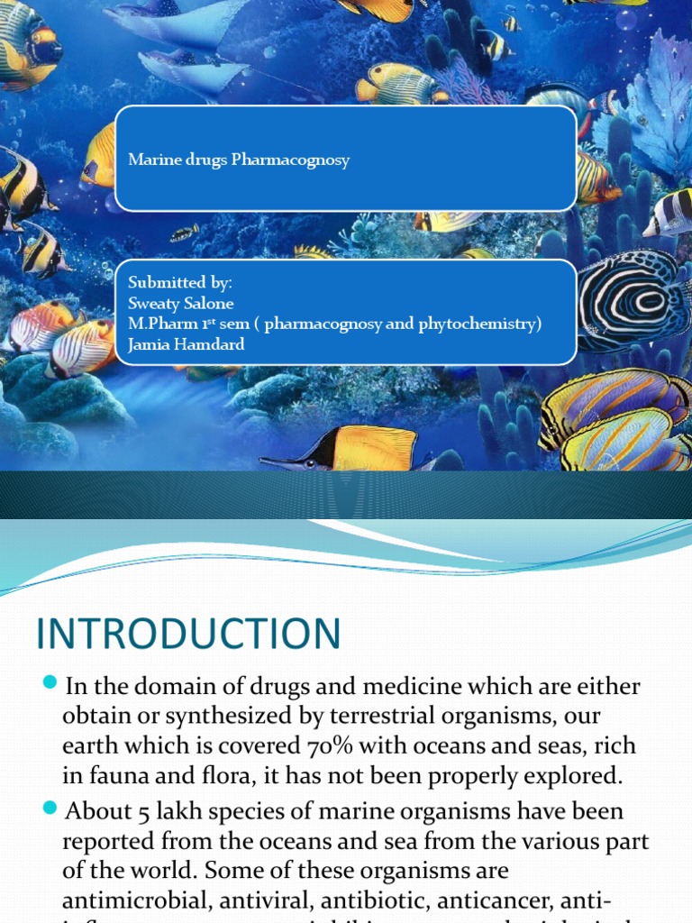 MARINE Drug PHARMACOGNOSY | PDF | Antimicrobial | Pharmacology