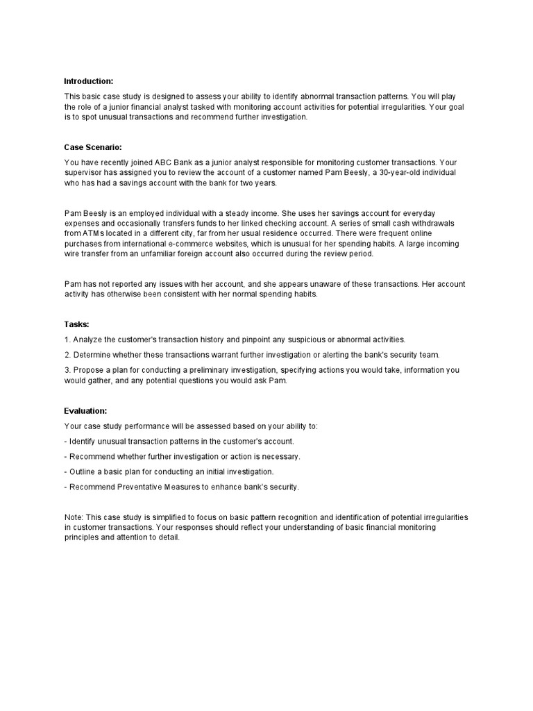 Aml Case Study_original | PDF