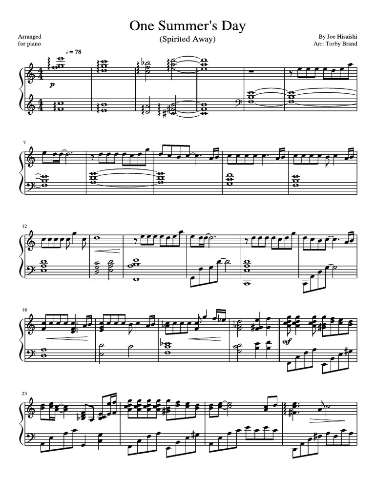 Spirited Away One Summer's Day | PDF