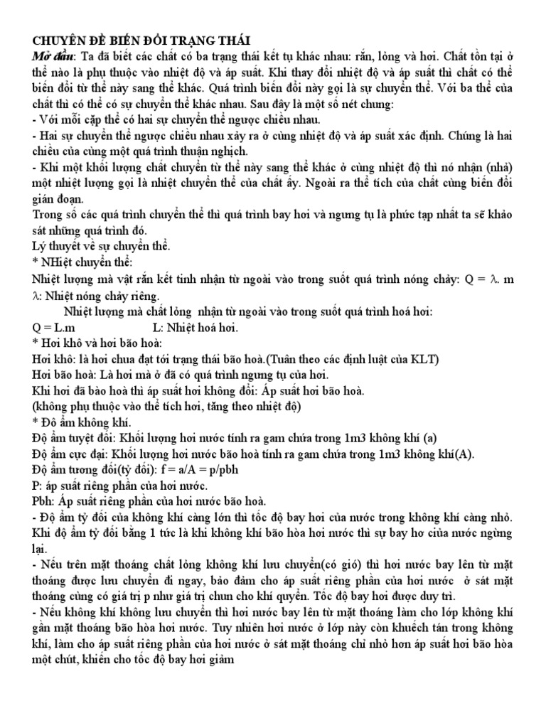 Chuyen de Bien Doi Trang Thai 2017 | PDF