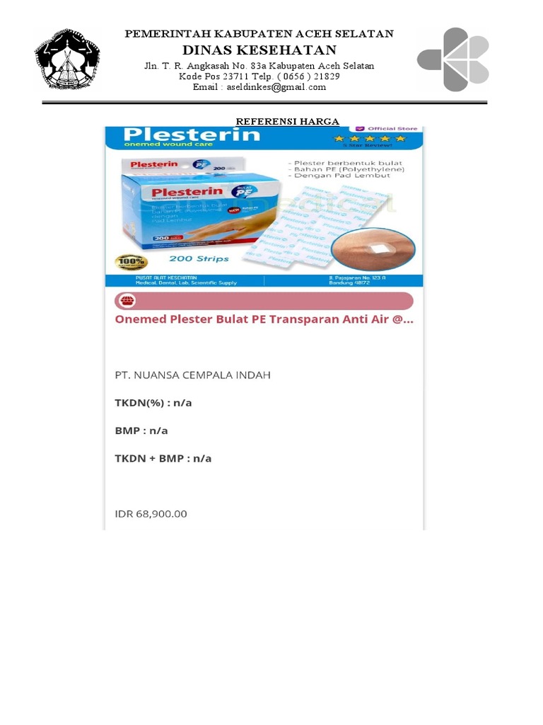 Referensi Harga - Pengadaan Reagen Profil Lipid | PDF