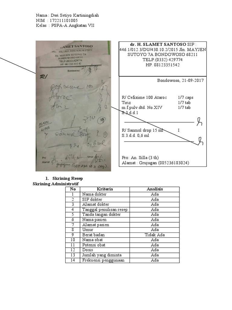 Skrining Resep | PDF