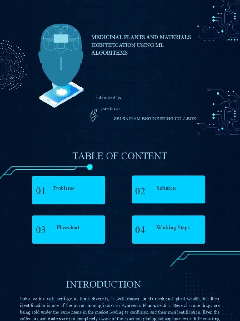 Medicinal Plant and Materials Identification Using ML Algorithms | PDF ...