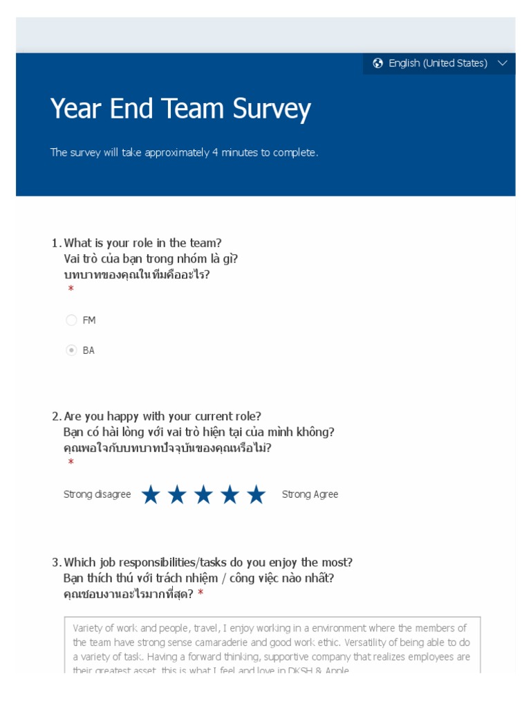 Year End Team Survey | PDF | Cognitive Science | Cognition