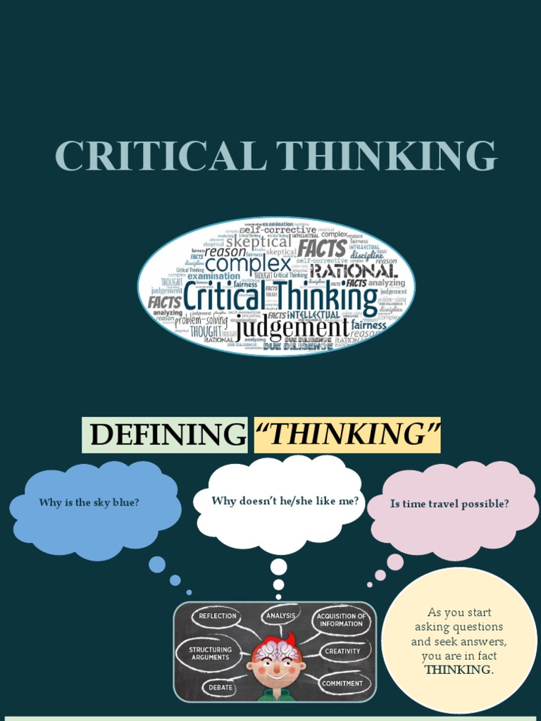 Animated PPT - Critical Thinking | PDF | Critical Thinking | Thought