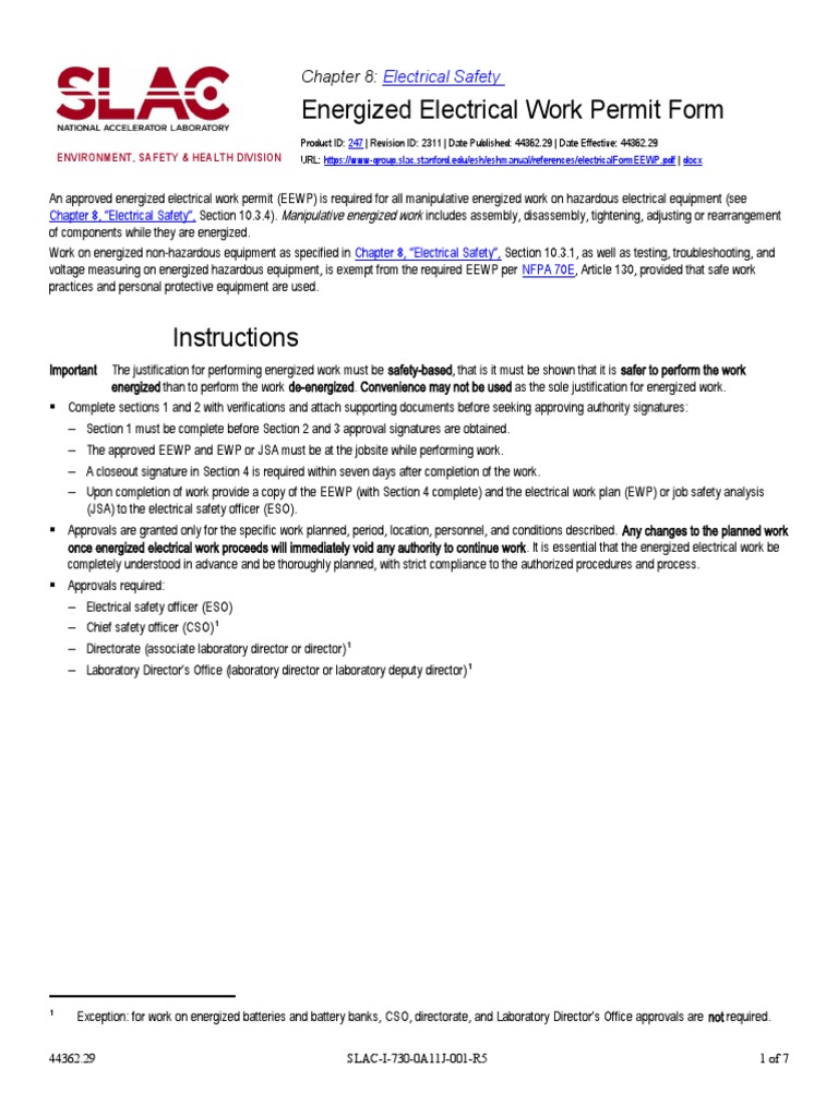 Electrical Form EEWP | Download Free PDF | Electrical Engineering ...