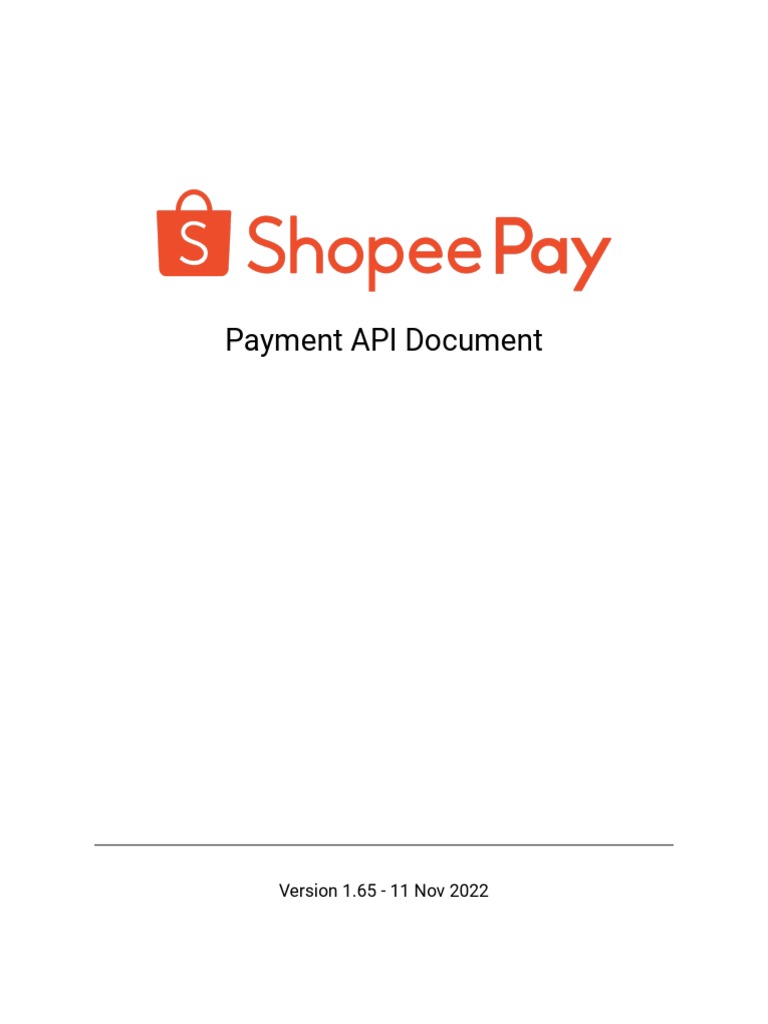 ShopeePay Payment API v1.65 | PDF | Qr Code | Point Of Sale