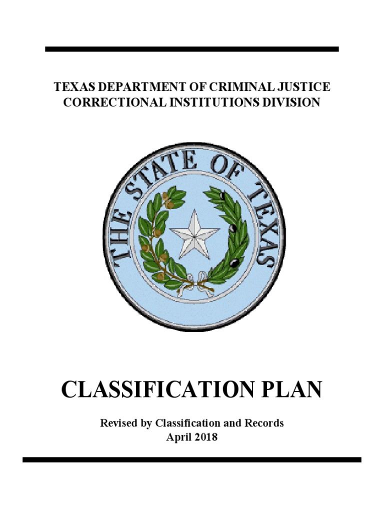 Classification Plan - April 2018 - FINAL REDACTEDpdf PDF | PDF | Prison ...
