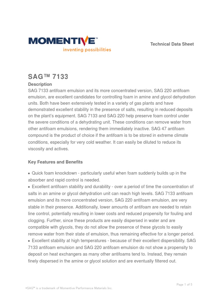 Sag 7133 | PDF | Emulsion | Viscosity