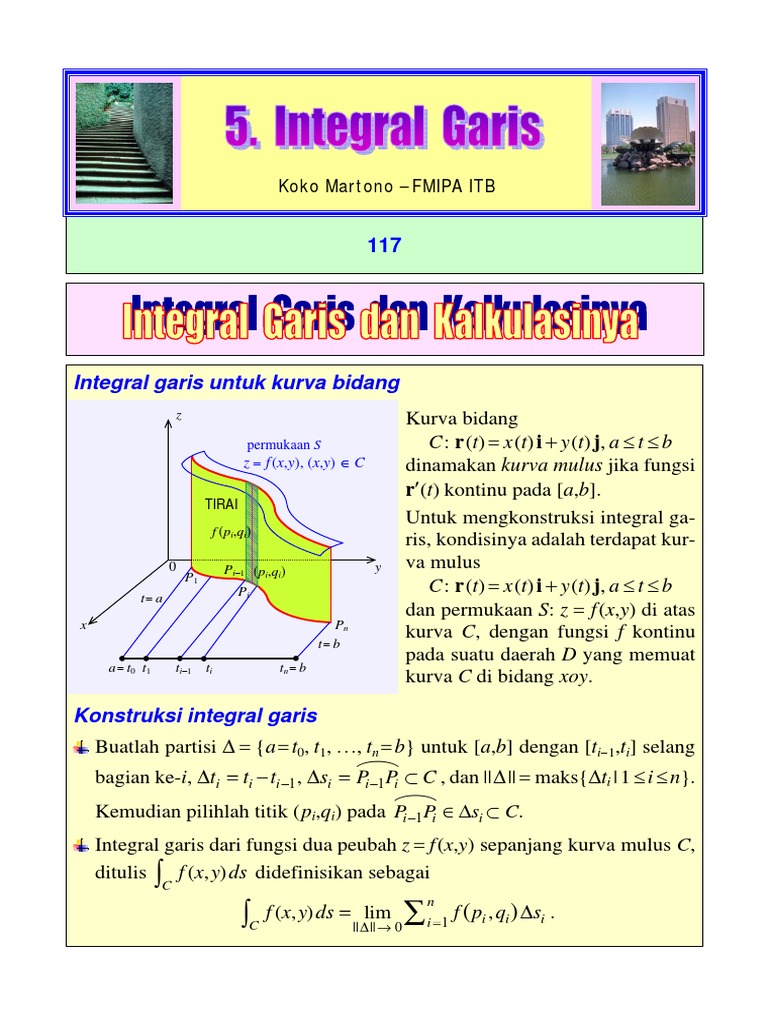 Integral Garis dan Kurva Bidang | PDF | Metode & Bahan Ajar
