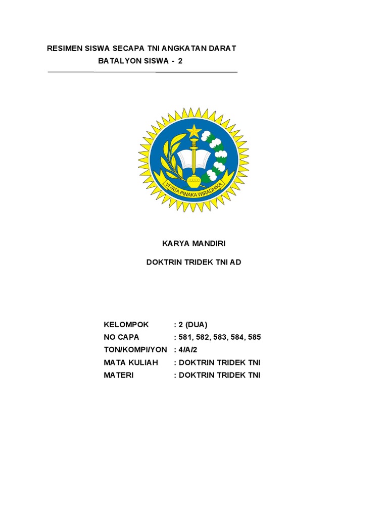 KM Doktrin Tni Tridek 3 | PDF
