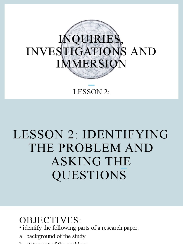 3i's LESSON 2 | Download Free PDF | Hypothesis | Cognition
