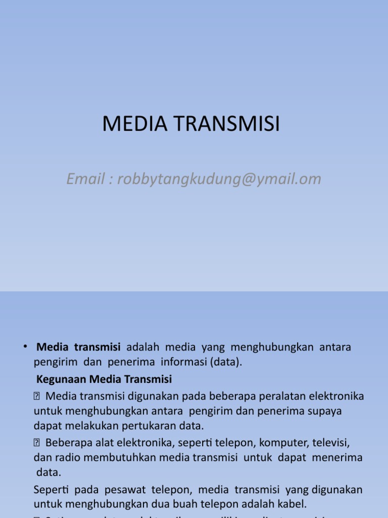Media Transmisi | PDF