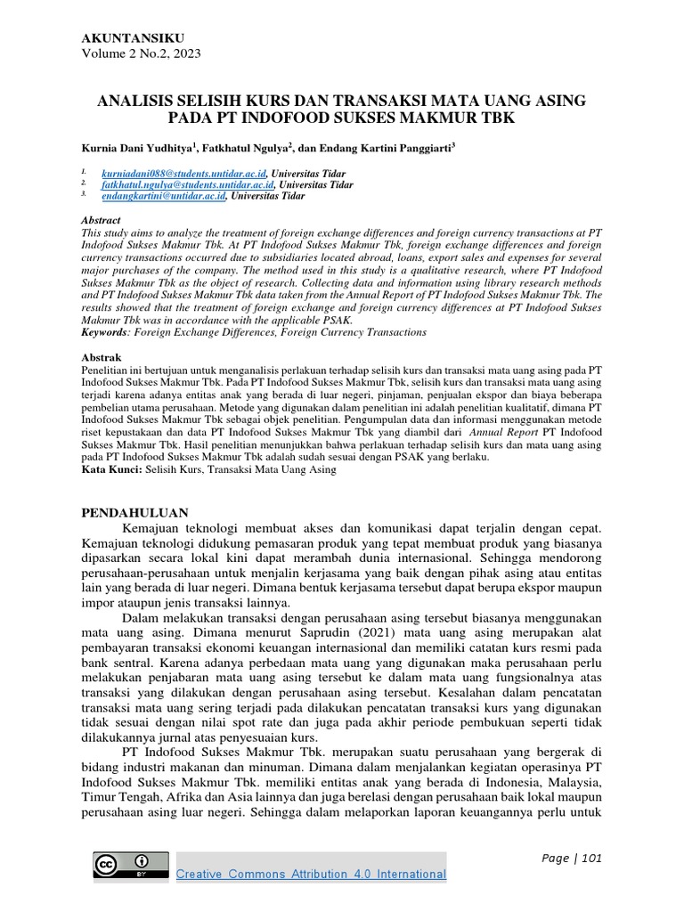 Analisis+Selisih+Kurs+dan+Transaksi+Mata+Uang+Asing PT Rimbah Mutiara Kusuma | PDF