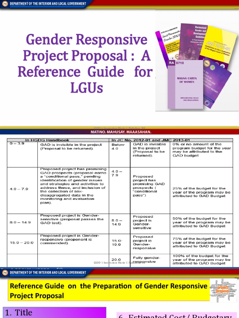 Gender Responsive Project Proposal | PDF | Monitoring And Evaluation | Risk Management