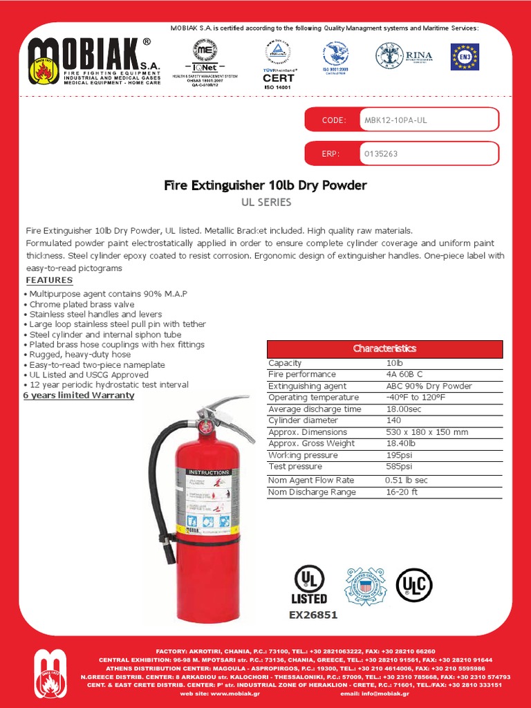 MBK12 10PA UL - 10lb | PDF