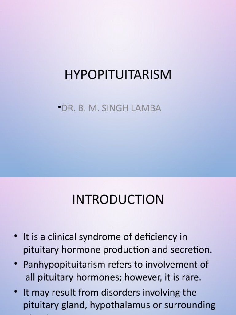 Hypopituitarism 1 | PDF | Luteinizing Hormone | Cortisol