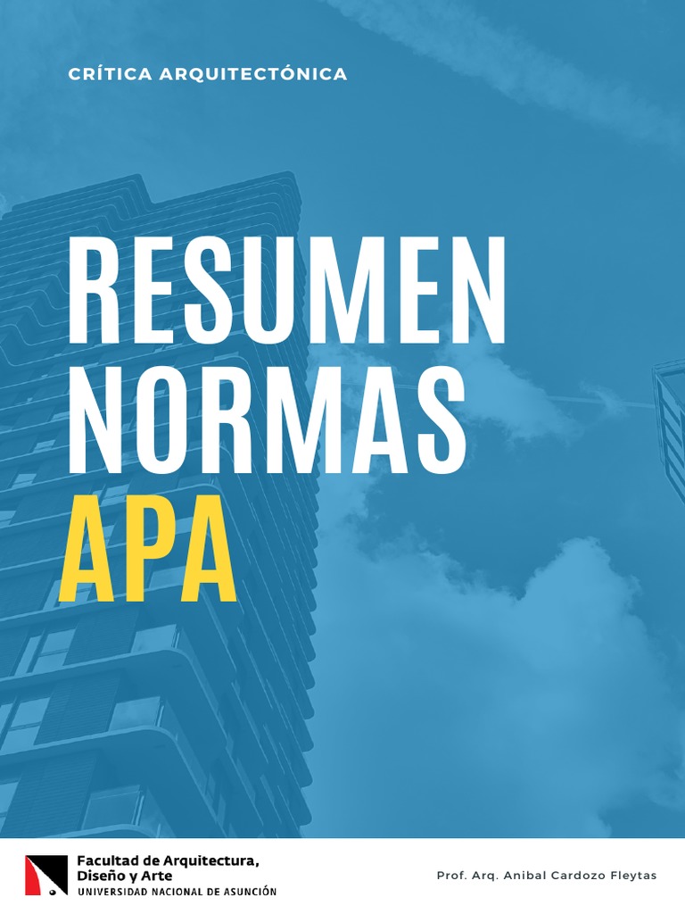 Resumen Normas Apa | PDF | Citación | Estilo apa