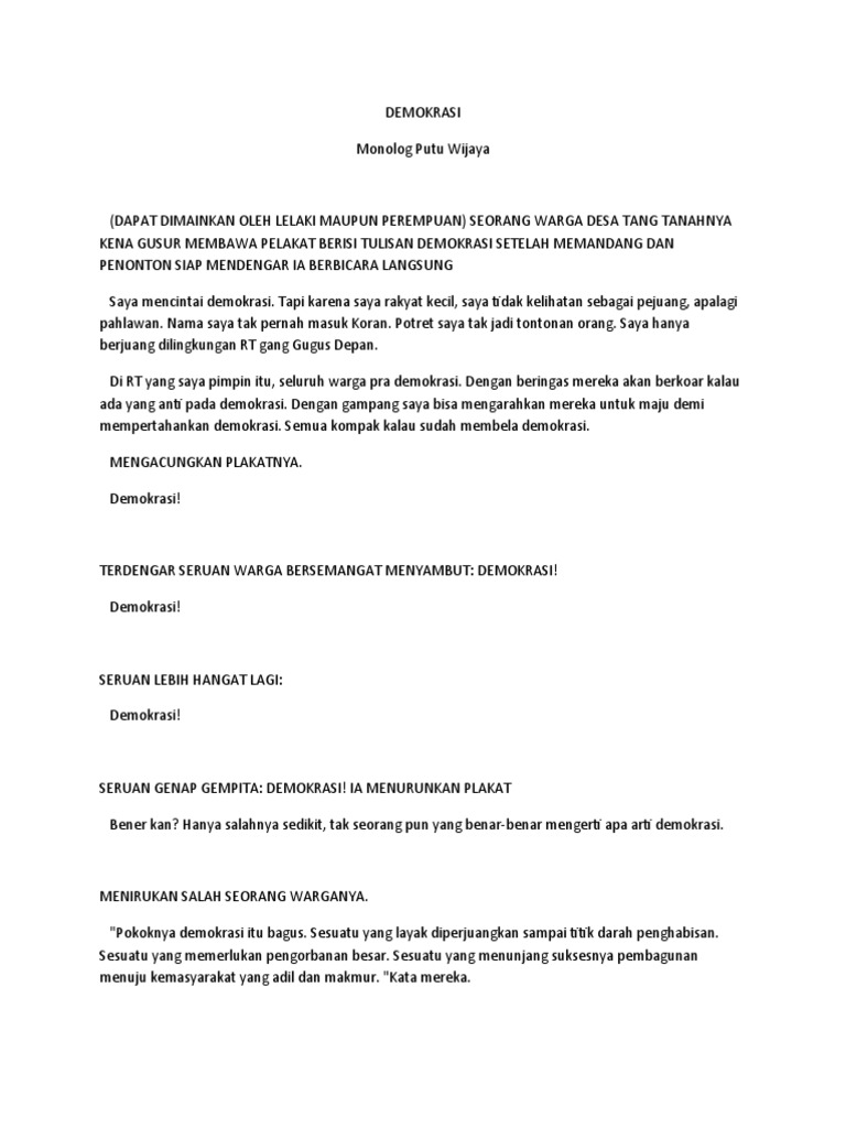 Naskah Monolog | PDF