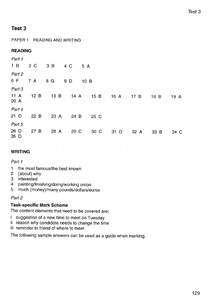 Cambridge Preliminary English Test 6 - Book-138 | PDF