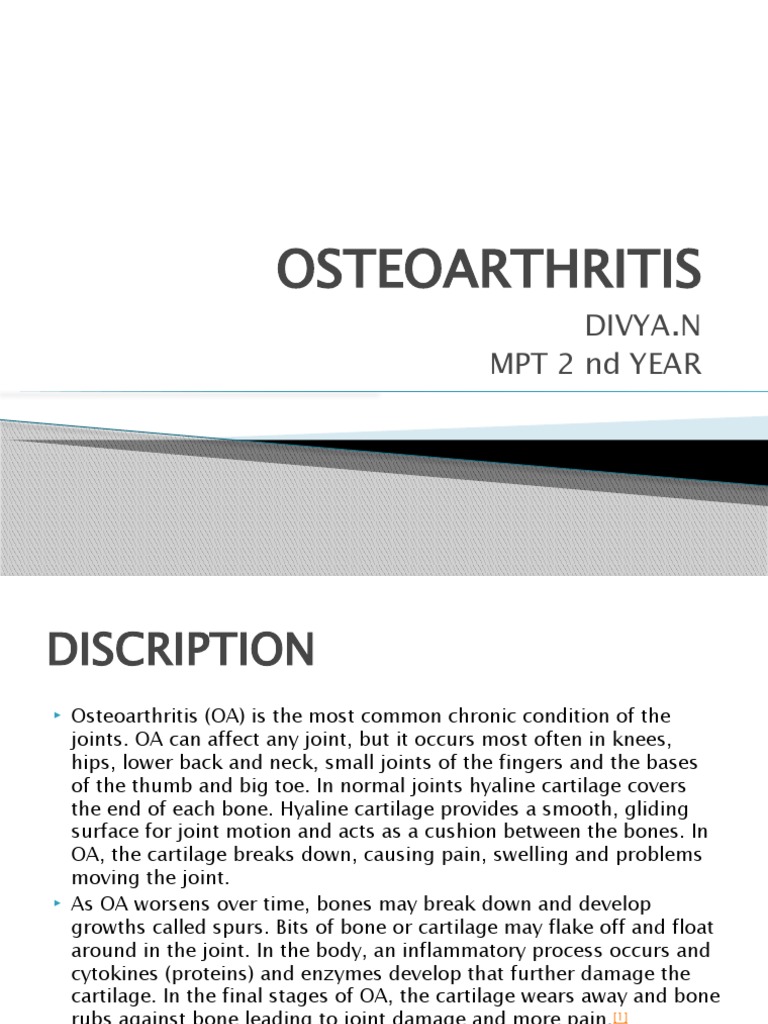 Osteoarthritis Pdf Osteoarthritis Arthritis