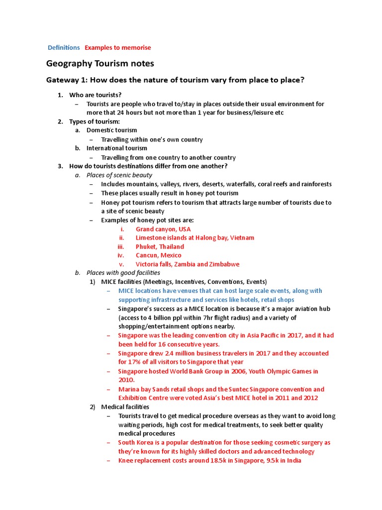 4 Tourism Notes Pdf Tourism Pilgrimage