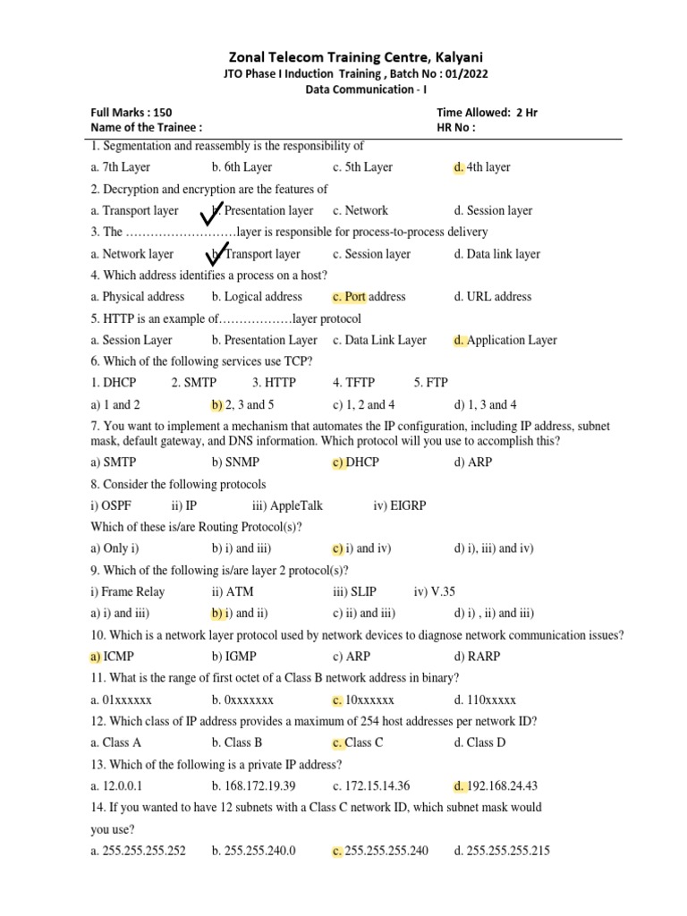 Telecom Training Exam Guide | PDF | Networking | Multiprotocol Label ...