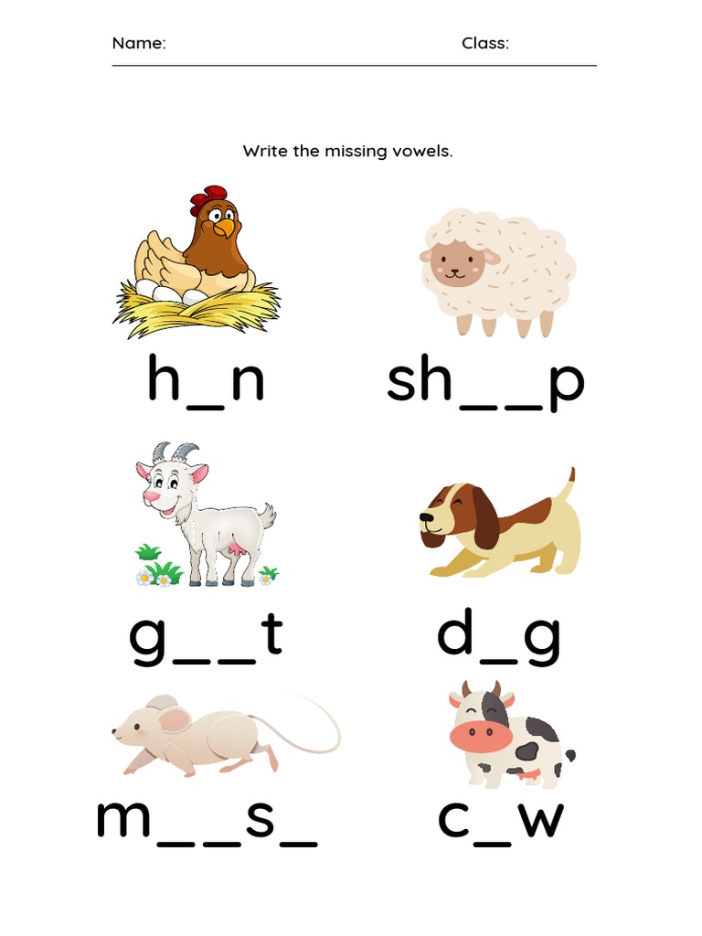 English Vowels and Consonants Grade 1 Worksheet | PDF