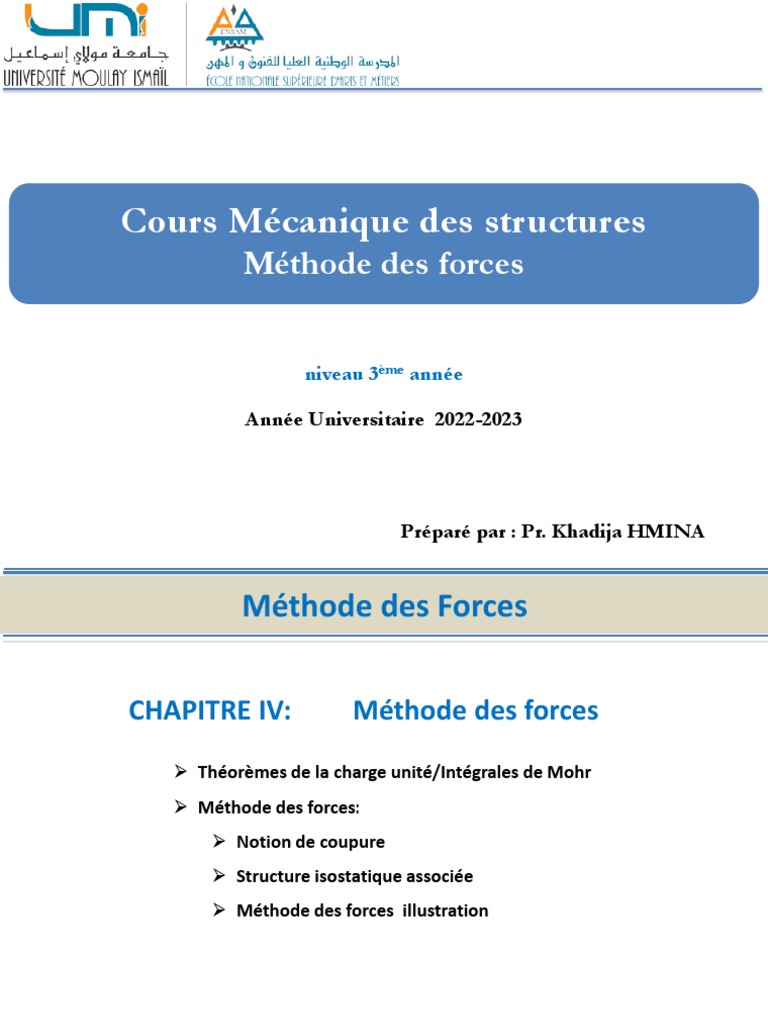 Intégrales de Mohr en Méthode des Forces | PDF | Intégral | Ingénierie ...
