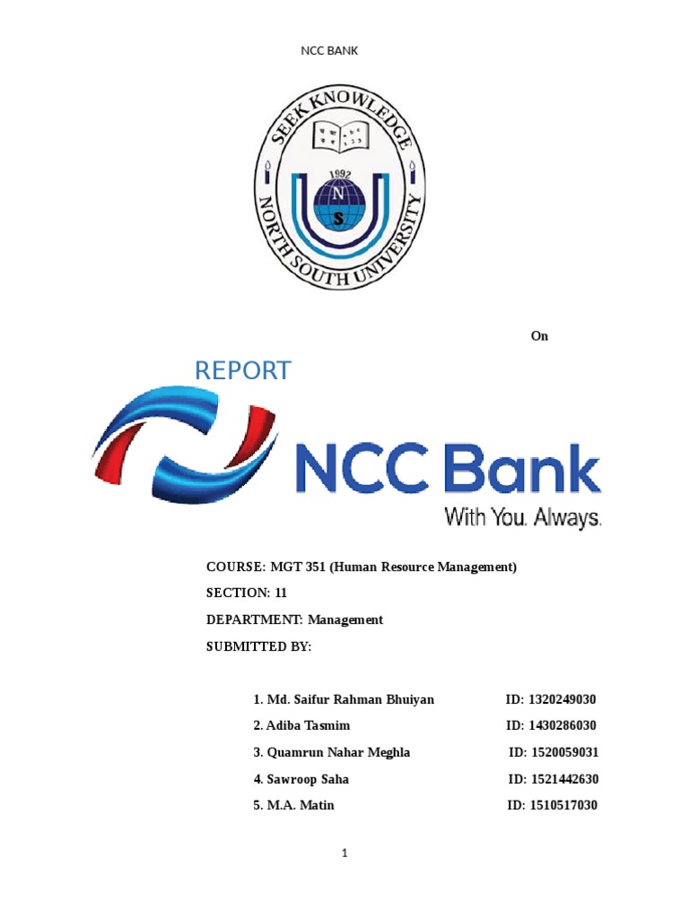 NCC Bank Sample | PDF | Recruitment | Banks