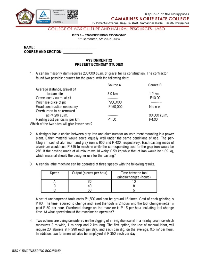 Bes 4 Assignmnet 3 Present Economy Study | PDF | Employment | Scrap