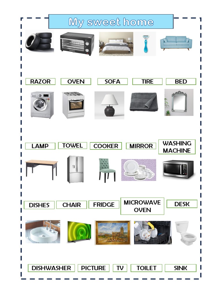 home vocabulary worksheet | PDF