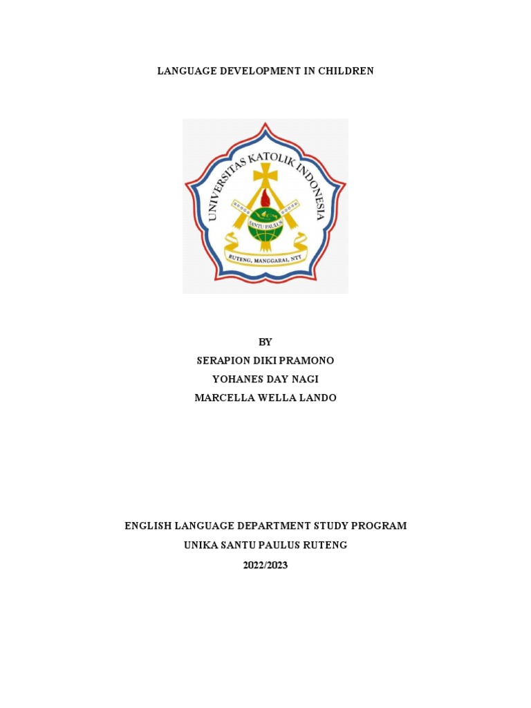Language Development Stages in Children | PDF | Consonant | Word
