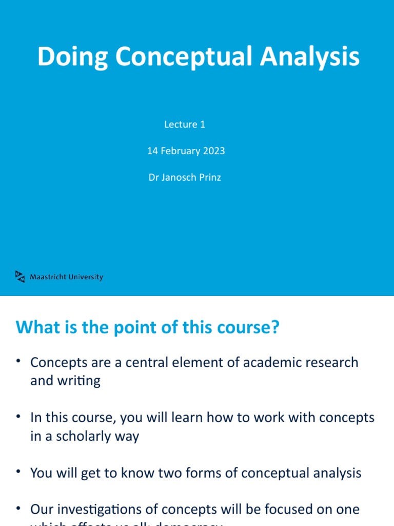 Lecture 1 - Conceptual Analysis | PDF | Concept | Lecture