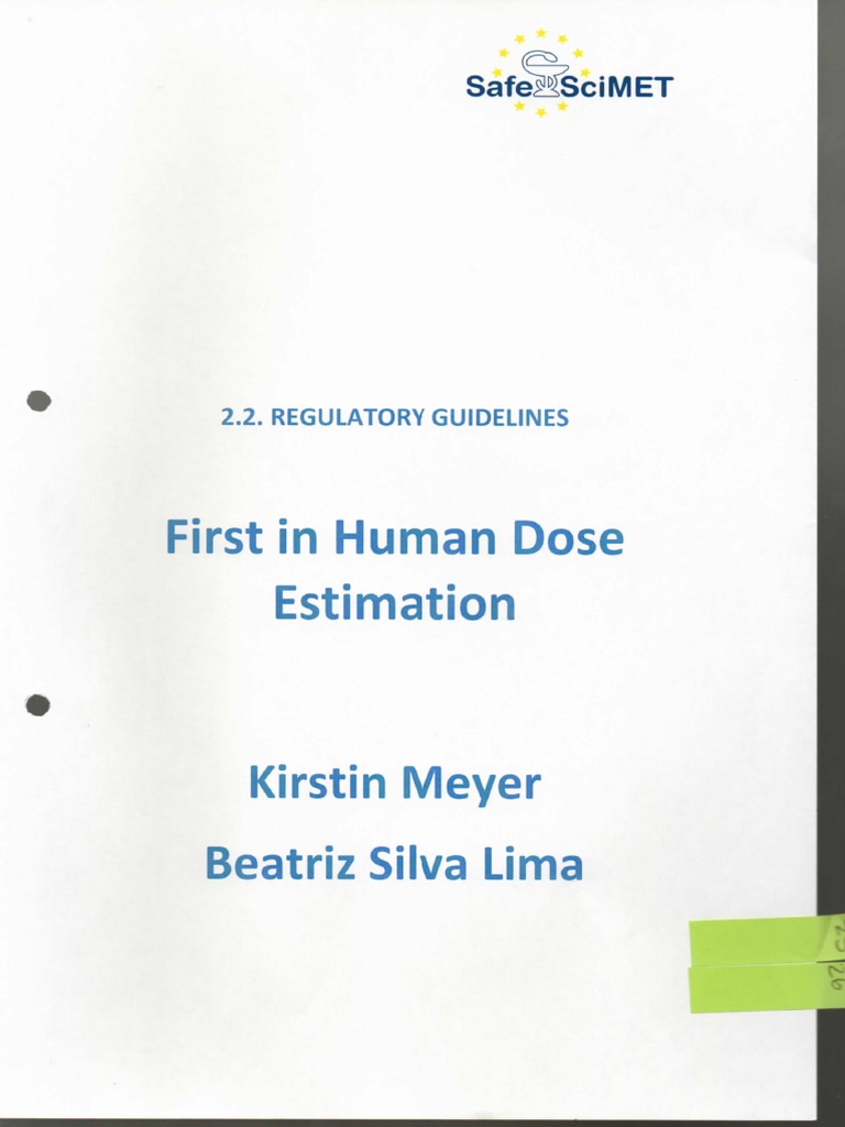 Kristin Meyer - Beatriz Silva Lima - First in Human Dose Estimation | PDF