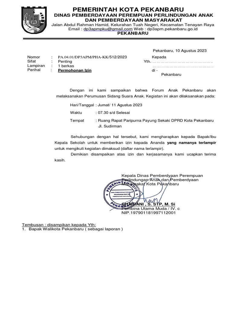 Surat Dispensasi Anak-1 | PDF