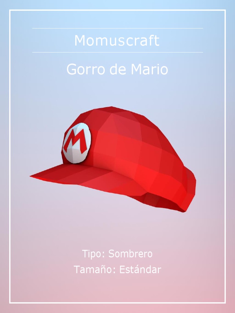 Cómo hacer un gorro de Mario Bros | PDF | Hogar, jardinería y bricolaje