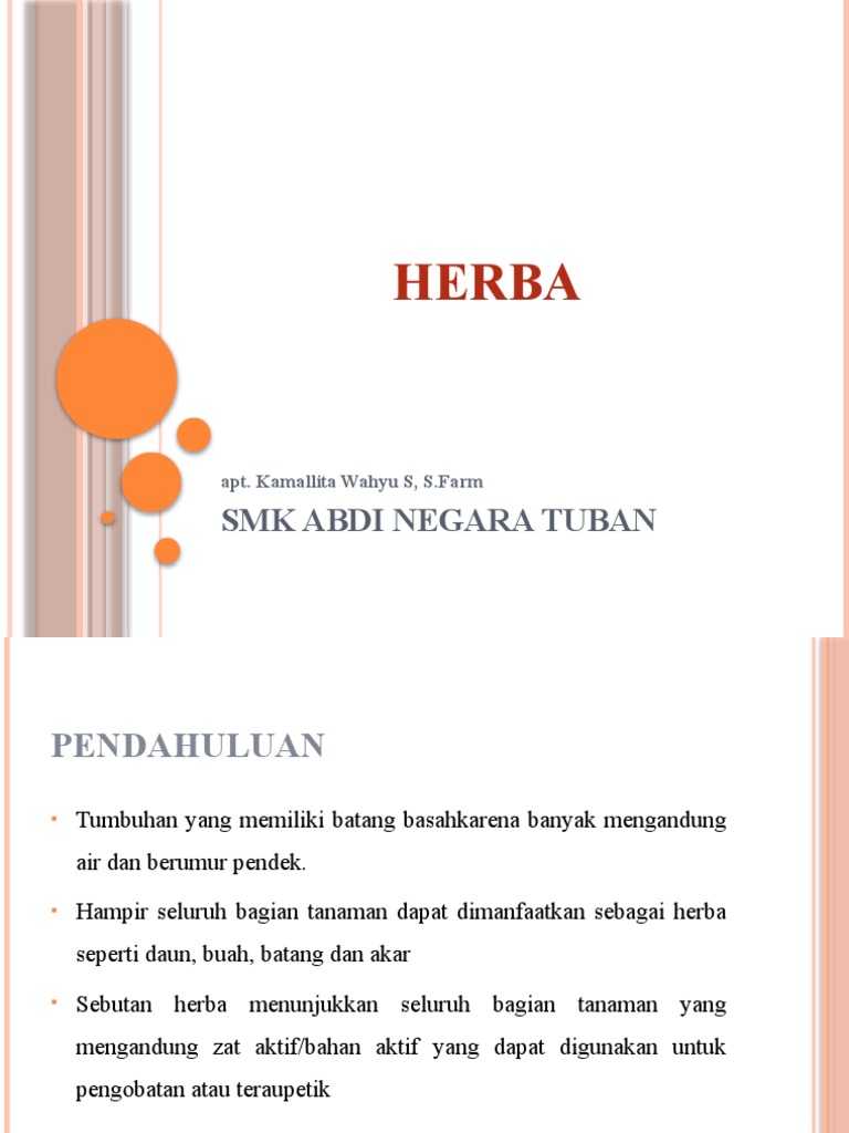 Simplisia Herba | PDF | Griya & Taman