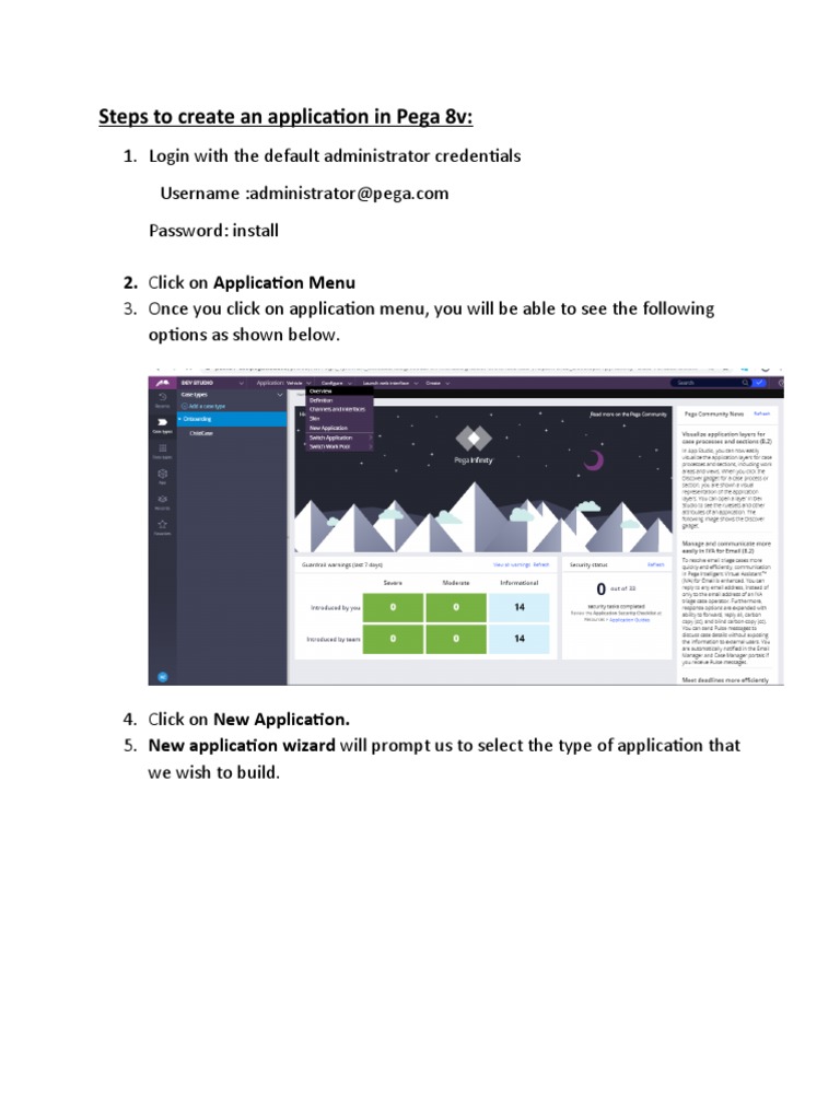 Steps To Create An Application 2 | PDF