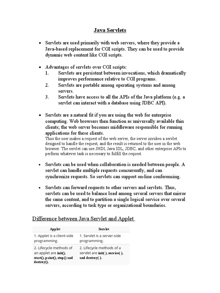 Servlets Pdf