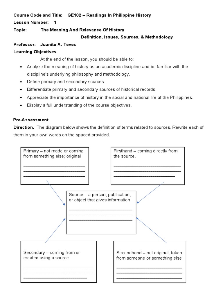 M1 Readings in Phil History. For Students | PDF | Primary Sources | Knowledge