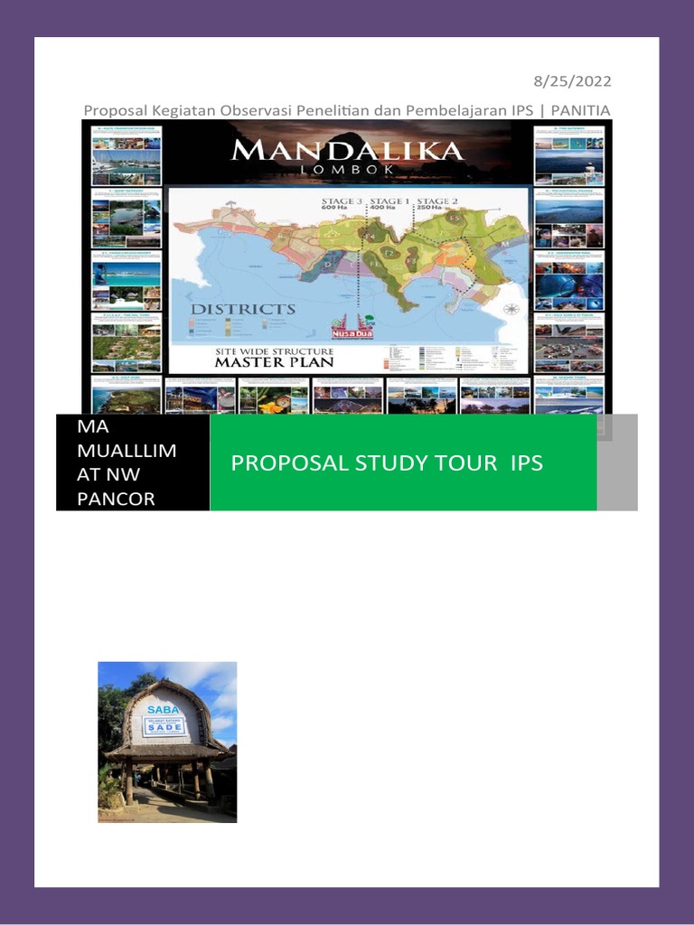 Proposal Studi Tour Jurusan Ips Tahun 2022 | PDF