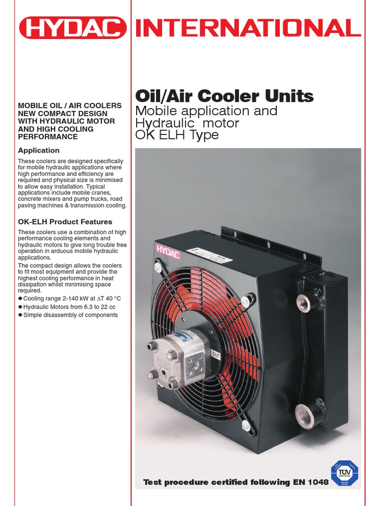 Hydac Oil Cooler | PDF | Electric Motor | Valve