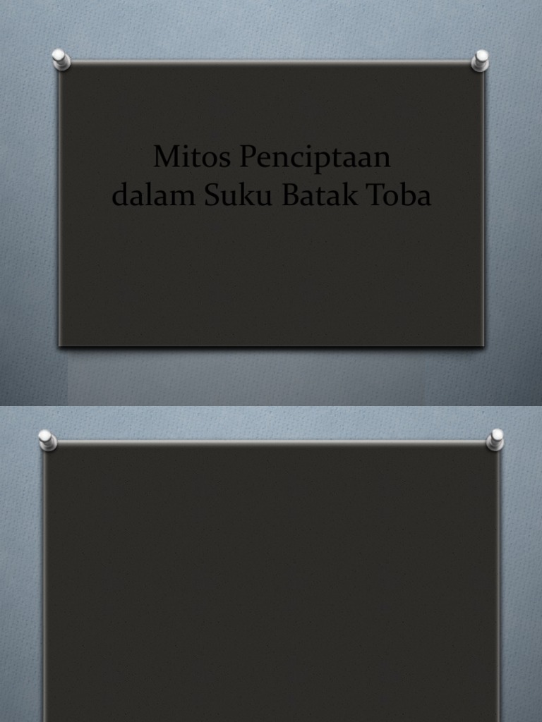 Mitos Penciptaan Dalam Suku Batak Toba | PDF | Ilmu Sosial | Sains ...