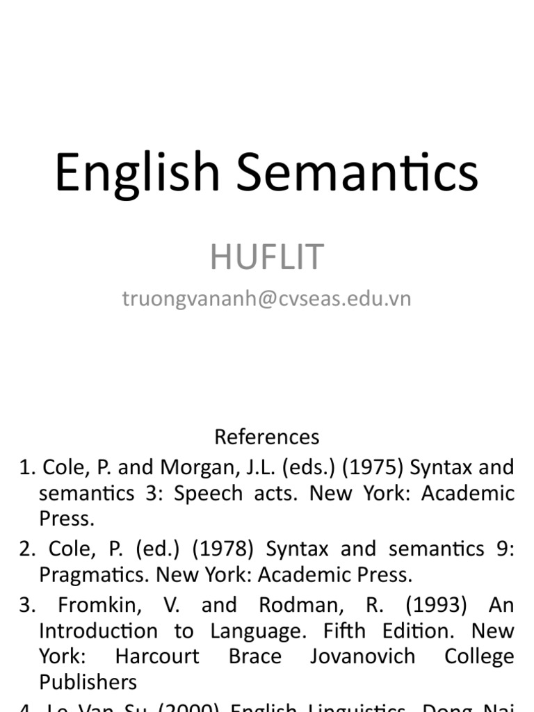 Unit 1 Basic Ideas in Semantics | PDF | Proposition | Word