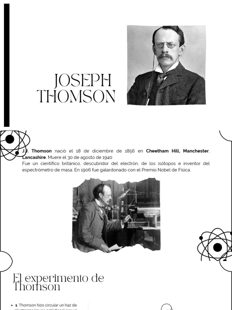 J.J. Thomson y el Electrón | PDF | Ciencia y matemáticas | Historia