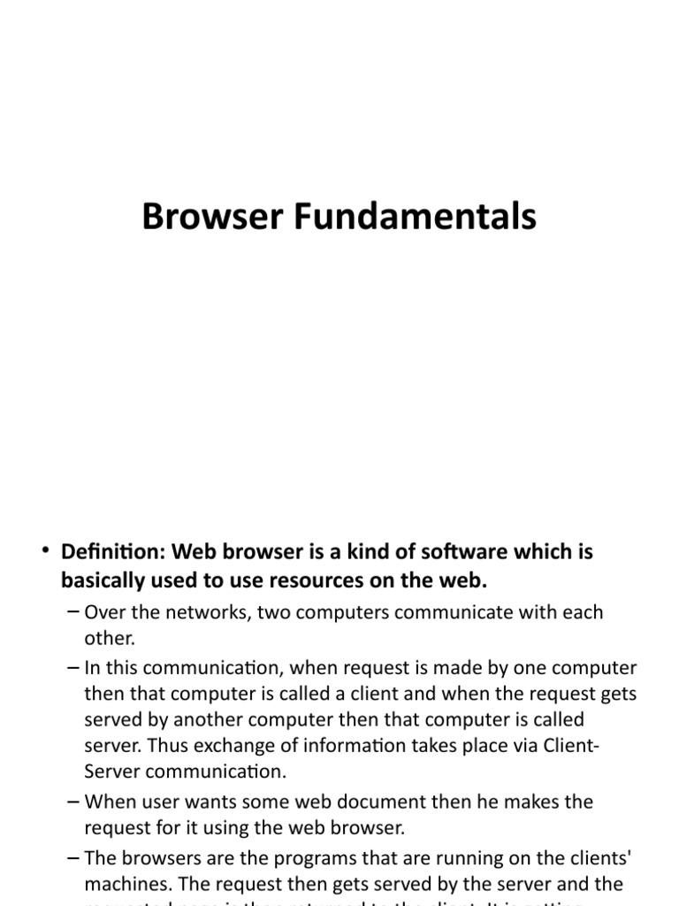 3browser Fundamentals | PDF