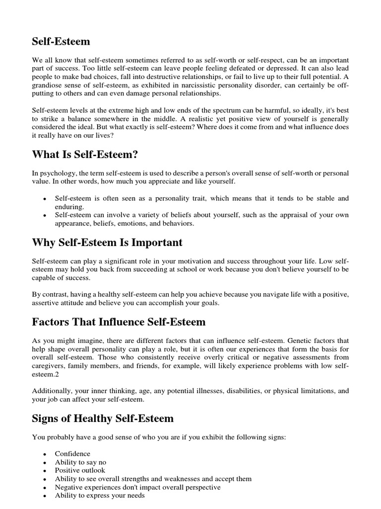 Tous | PDF | Self Esteem | Psychological Theories