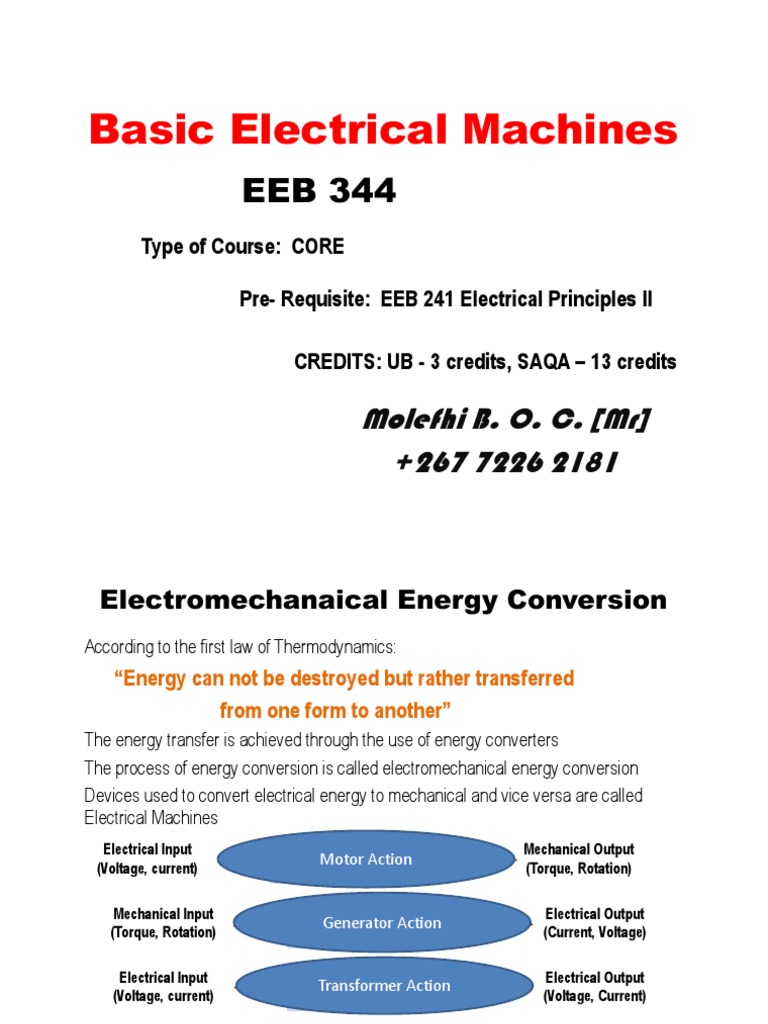 Understanding Electrical Machines | PDF | Electric Motor ...
