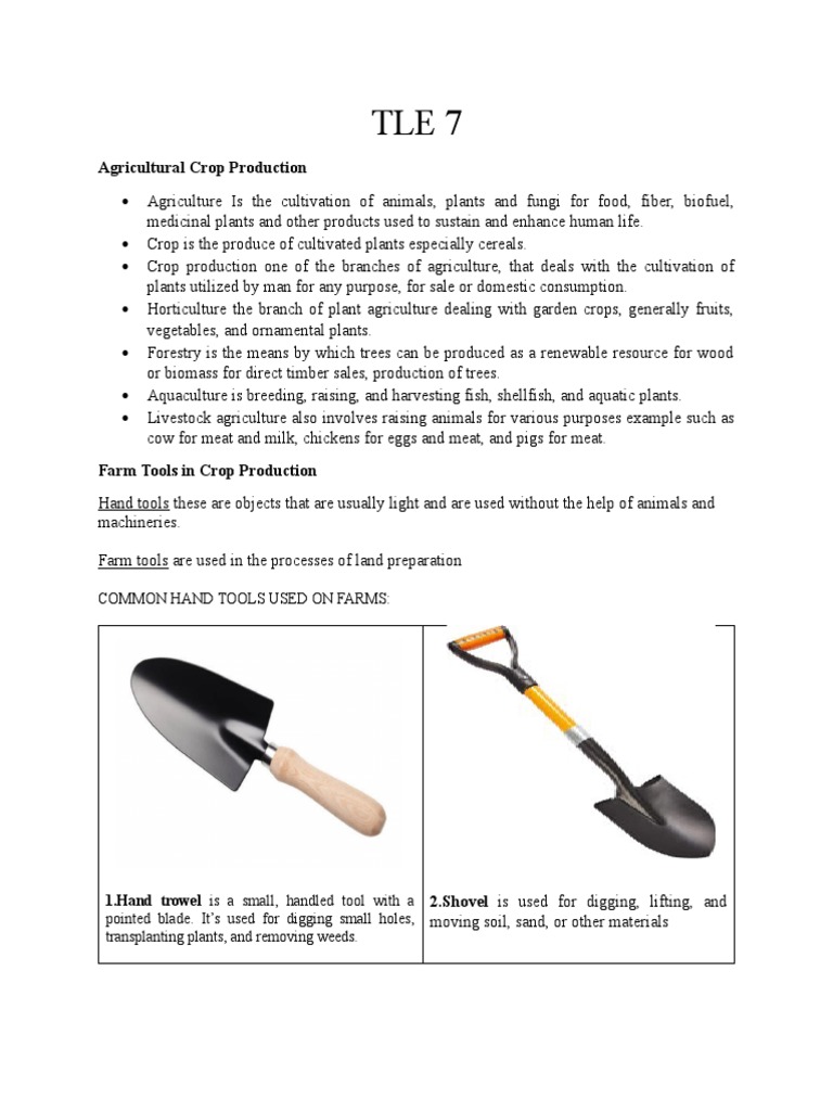 Tle 7 | PDF | Agricultural Machinery | Agriculture